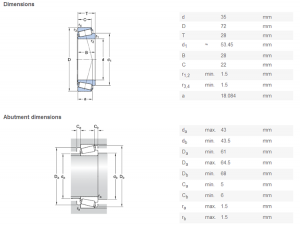 33207 bearing 35*72*28mm tapered roller bearing 33207