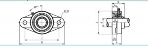 UCFL206 bearing UCFL 206 two bolt flanged bearing unit